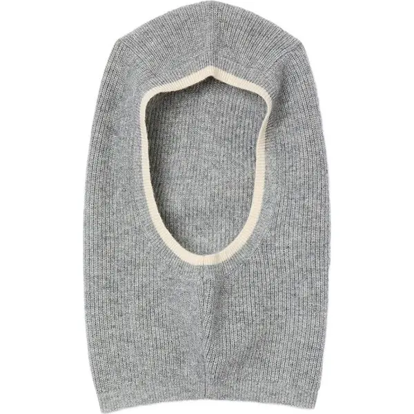 Sandro Ribbed Wool Balaclava - Grey
