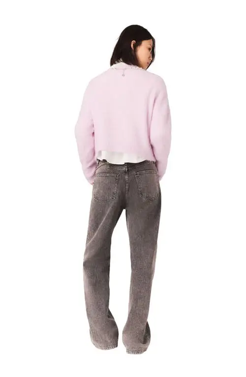 Maje Removable Jewel Collar Sweater