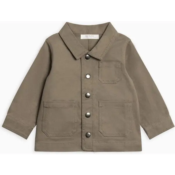 KENDI Denver Twill Chore Jacket - Olive