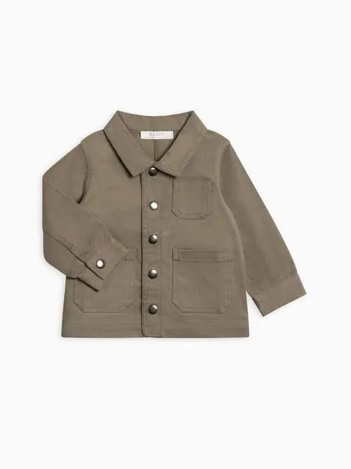 KENDI Denver Twill Chore Jacket - Olive