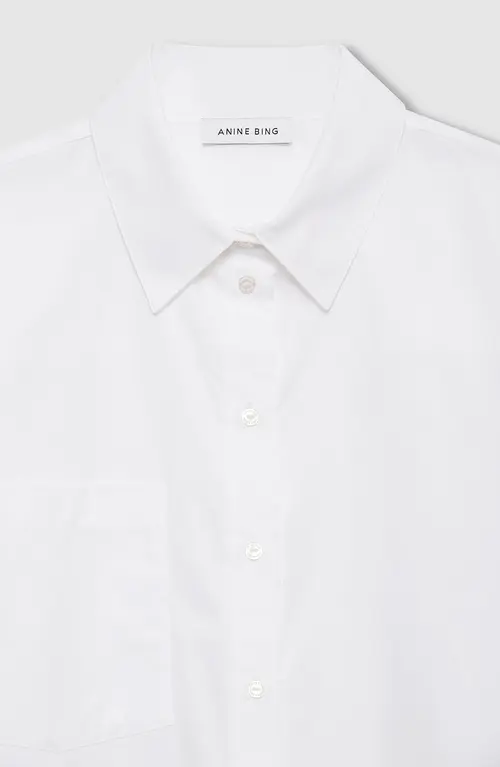 ANINE BING Essie Cropped Shirt - White