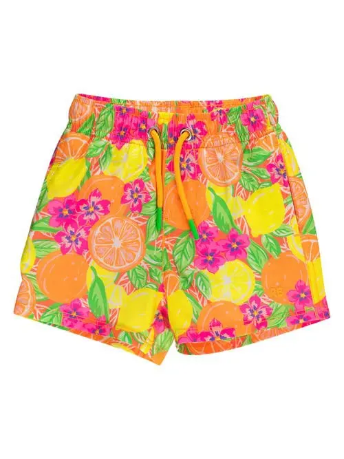 RUGGEDBUTTS Stretch Swim Trunks With Upf 50+ Sun Protection - Neon Squeeze The Day