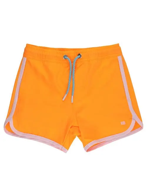 RUGGEDBUTTS Stretch Dolphin Hem Swim Trunks - Neon Orange