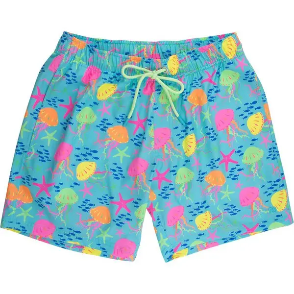 RUGGEDBUTTS Stretch Swim Trunks - Neon Jelly Time