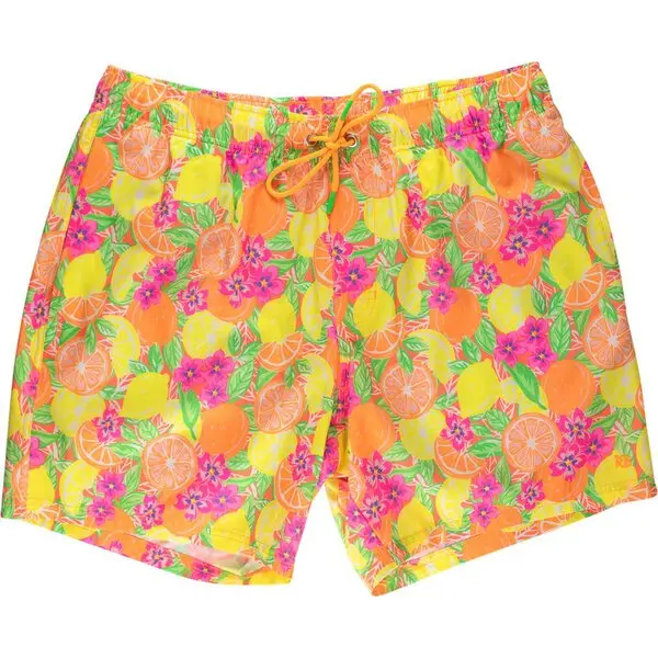 RUGGEDBUTTS Stretch Swim Trunks - Neon Squeeze The Day