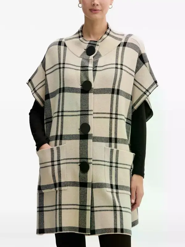 Joseph Ribkoff Buttoned Check Coat