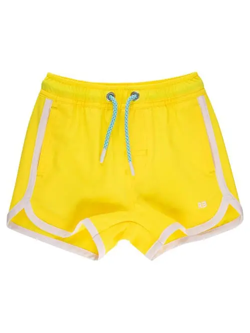 RUGGEDBUTTS Upf 50+ Stretch Dolphin Hem Swim Trunks - Neon Yellow