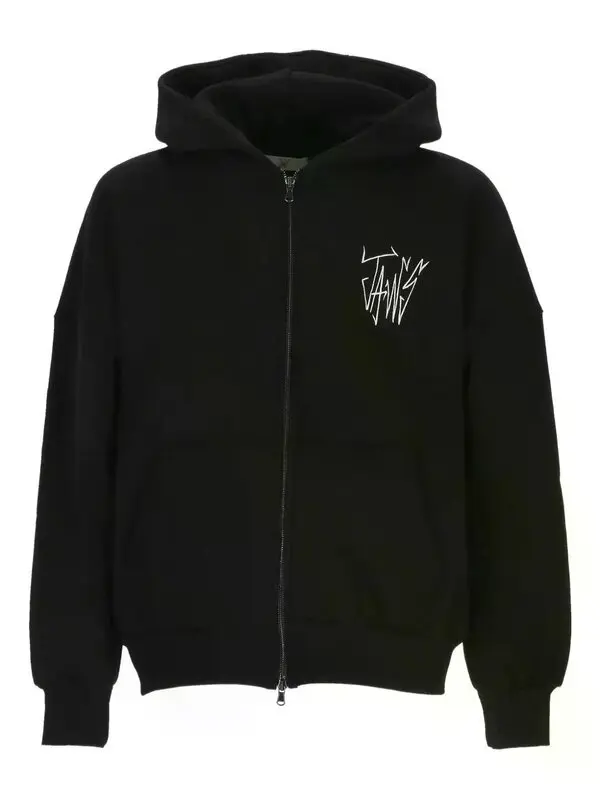 JAWS Graphic Print Zip Hoodie