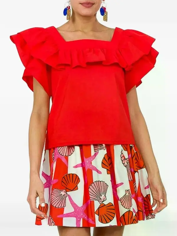 Lhd Ruffled Square Neck Blouse