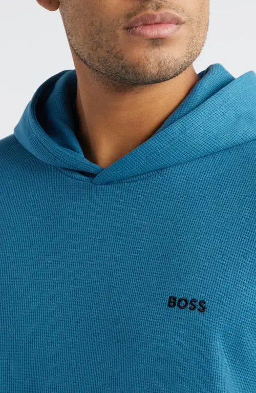 BOSS Waffle Knit Hooded Lounge T-shirt