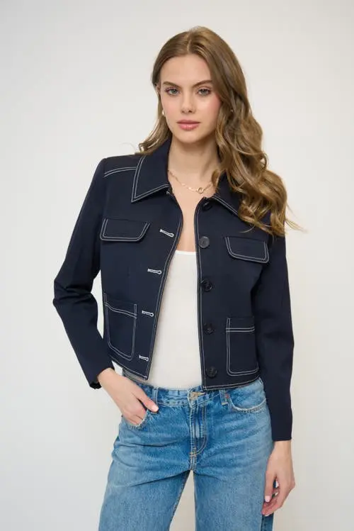 Central Park West Franki Topstitch Lady Jacket