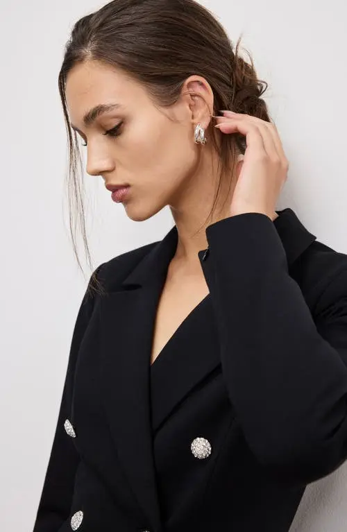 Good American Embellished Double Breasted Blazer