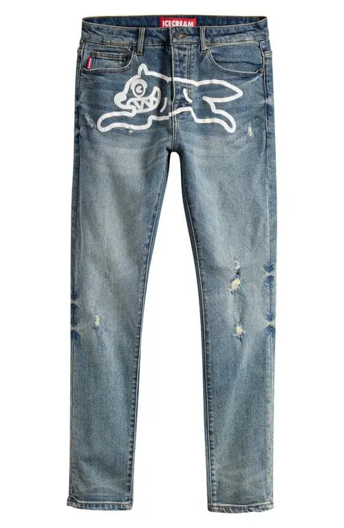 ICECREAM Shade Chocolate Slim-fit Stretch Denim Jeans - Blue Cherry