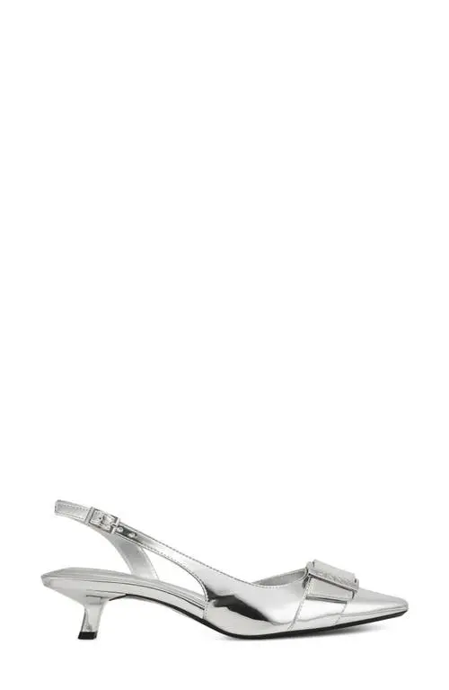 Dkny Naylor Pointed Toe Slingback Pumps - Silver