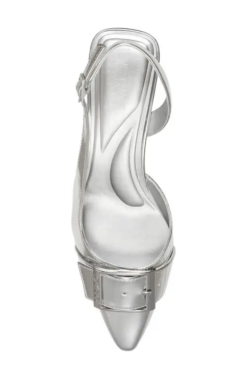Dkny Naylor Pointed Toe Slingback Pumps - Silver