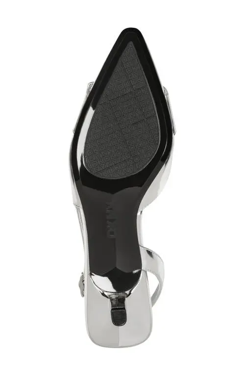 Dkny Naylor Pointed Toe Slingback Pumps - Silver