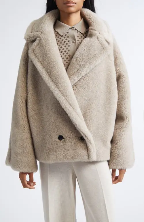 Max Mara Cambusa Alpaca-blend Teddy Jacket - Sand