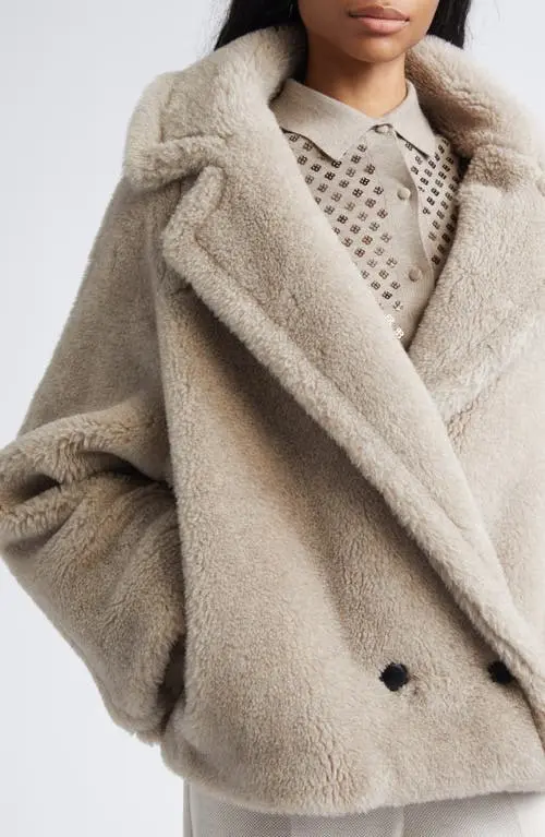 Max Mara Cambusa Alpaca-blend Teddy Jacket - Sand