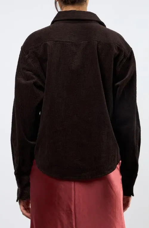 VIENS AVEC MOI The Odyssey Crop Corduroy Shirt