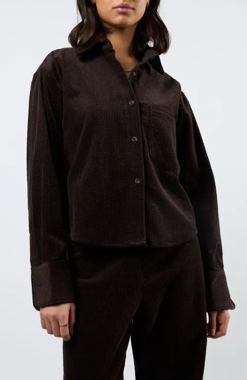 VIENS AVEC MOI The Odyssey Crop Corduroy Shirt