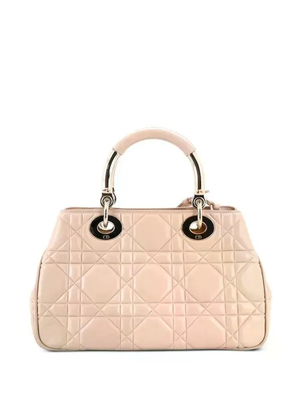 Dior Lady 95.22 Cannage Embossed Leather Medium Tote Bag - Neutrals
