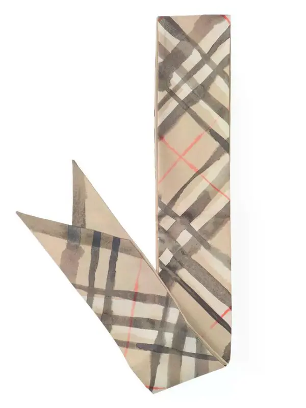 Burberry Check Scarf - Neutrals