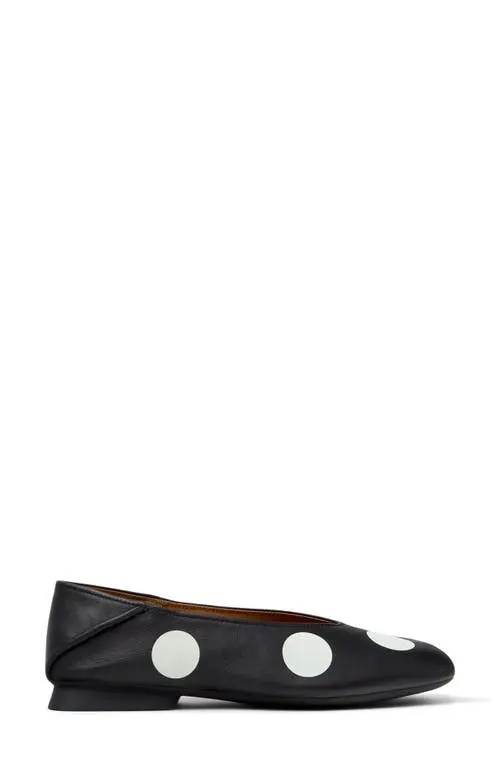 Camper Casi Myra Twins Polka Dot Ballerina Flat - Black