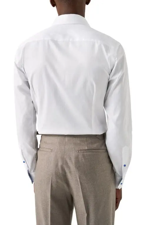 Eton Contemporary Fit Geometric Twill Dress Shirt