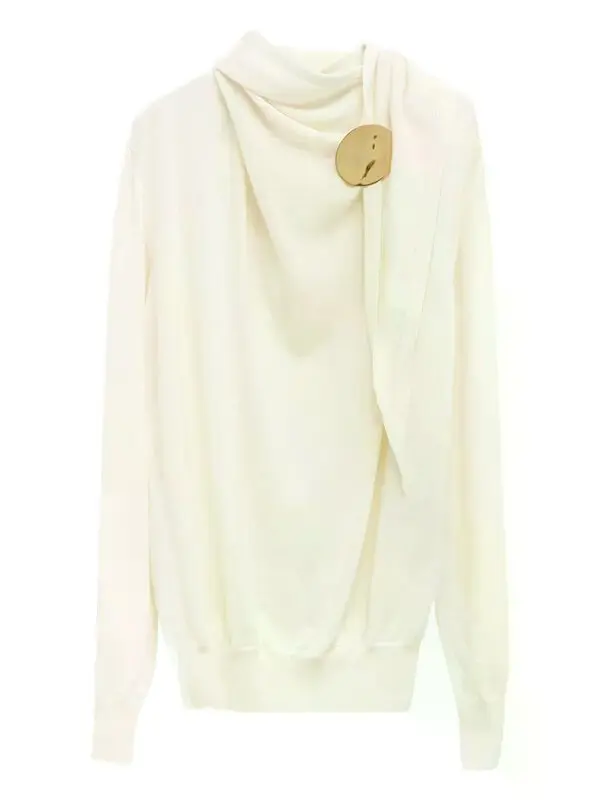 JIL SANDER Draped Sweater - Neutrals