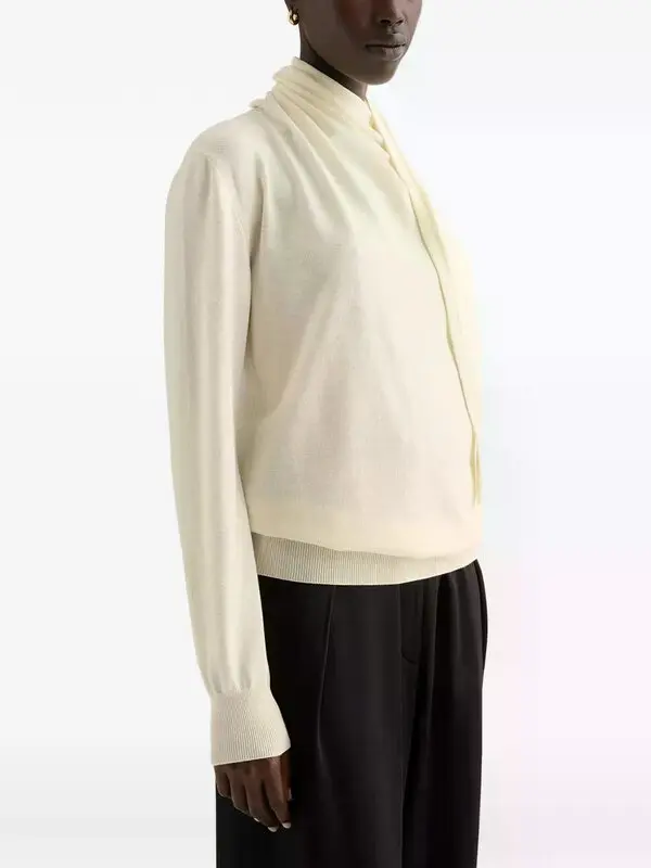 JIL SANDER Draped Sweater - Neutrals