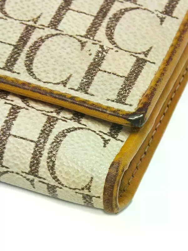 Carolina Herrera Monogram Coated Canvas Trifold Wallet