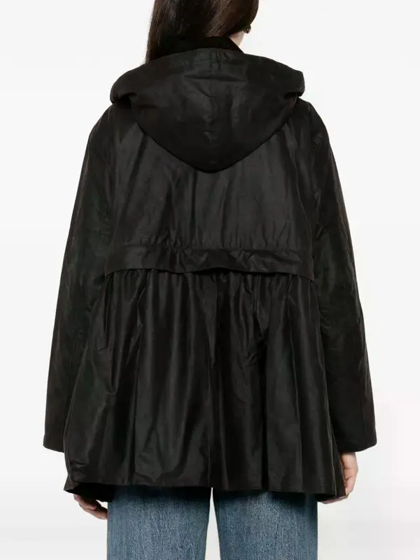 Barbour Peplum Waxed Coat - Brown