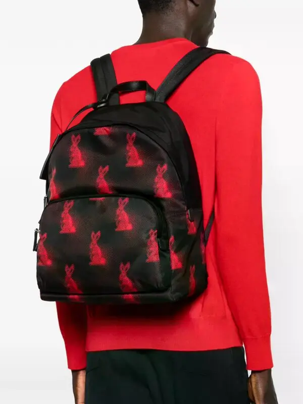 Prada Rabbit-print Backpack