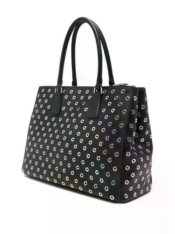 Prada Eyelet Embellished Tote Bag