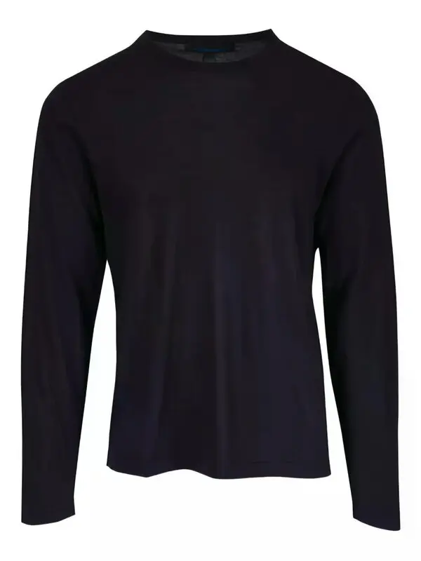 PYA Fine-knit Long-sleeve T-shirt - Black