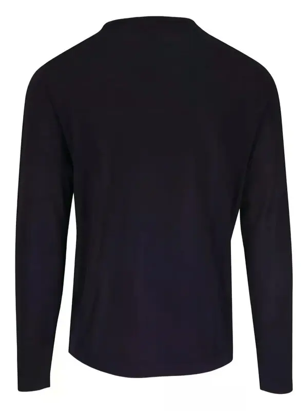 PYA Fine-knit Long-sleeve T-shirt - Black