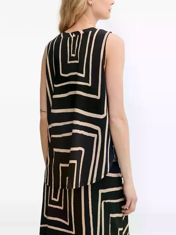 Joseph Ribkoff Geometric-pattern Sleeveless Top