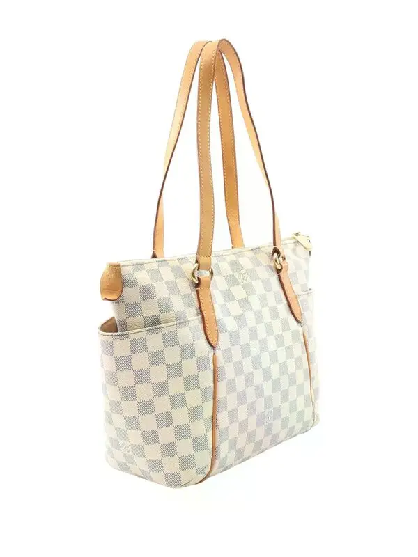 LOUIS VUITTON 2009 Damier Azur Totally Pm Tote Bag - White