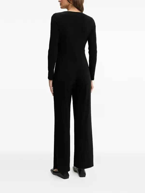 Joseph Ribkoff V-neck Long Sleeve Button Jumpsuit