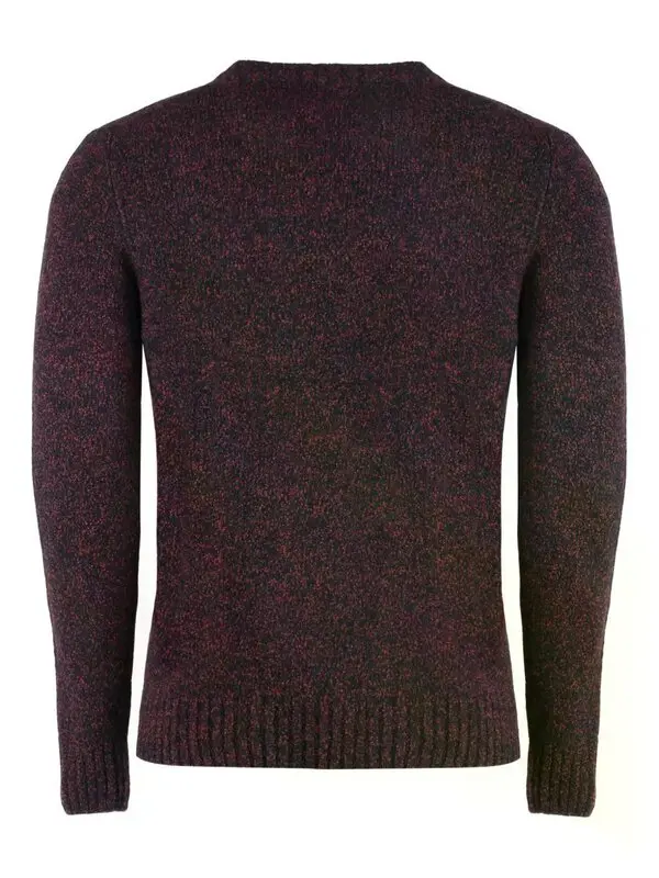 MOORER Crew-neck Knitted Sweater - Red