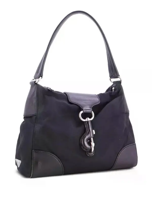 Prada Hook Hobo Nylon Shoulder Bag