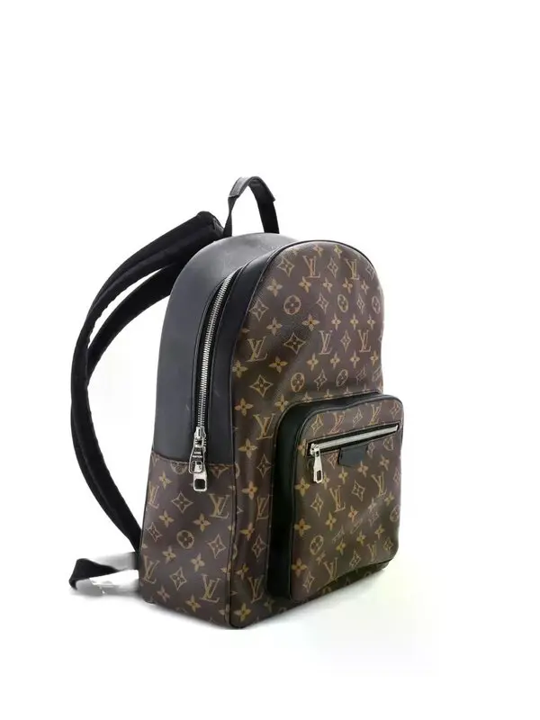 LOUIS VUITTON Josh Macassar Monogram Canvas Backpack - Black