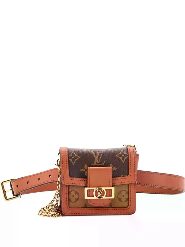 LOUIS VUITTON Dauphine Bumbag Reverse Monogram Canvas Bb Belt Bag - Brown