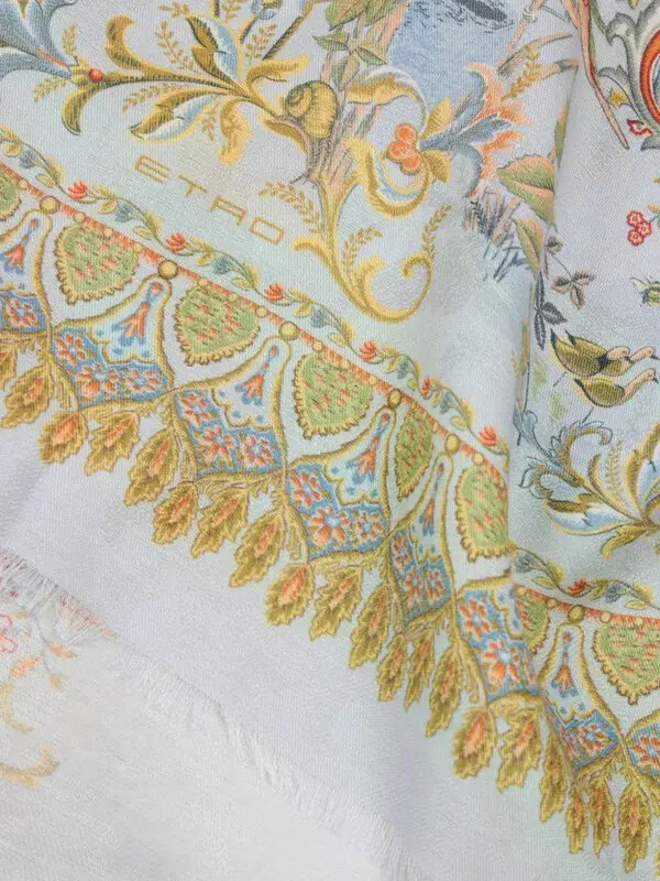 Etro Floral-print Scarf - Neutrals