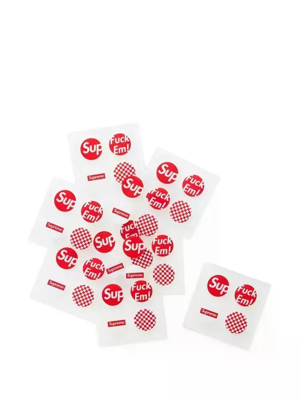 Supreme Logo-plaque Blemish Patches - Red