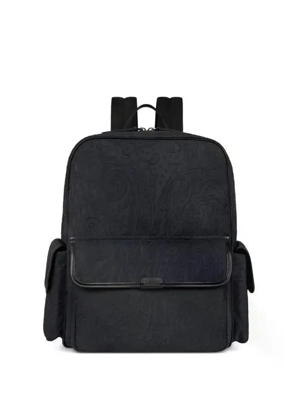 Etro Logo-detail Backpack - Blue