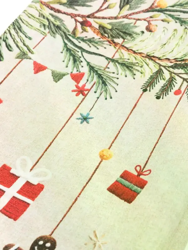 TESSITURA TOSCANA TELERIE Christmas-print Floor Mat