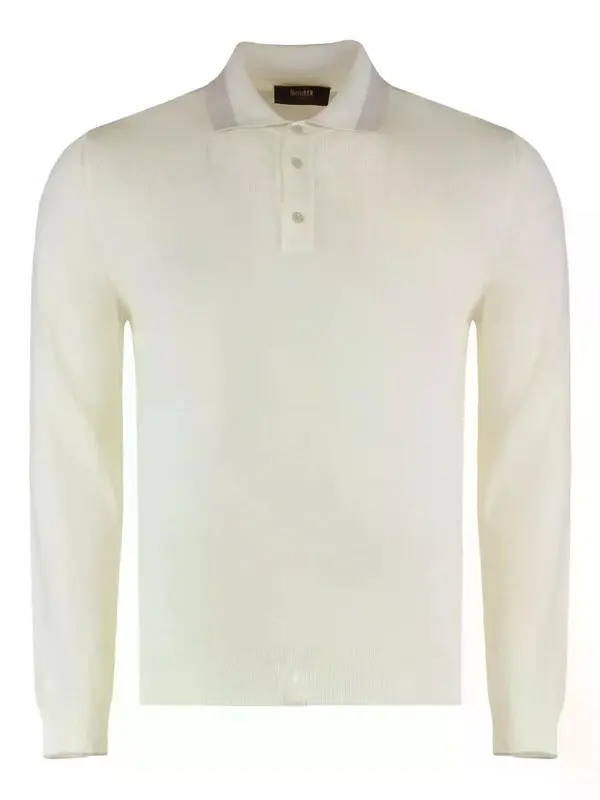 MOORER Long-sleeve Polo Shirt