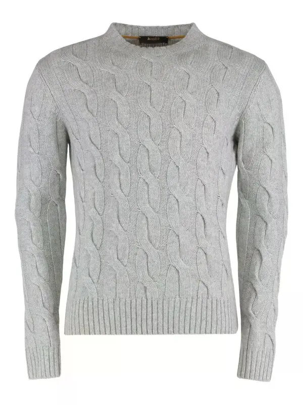 MOORER Frankie Cable-knit Sweater
