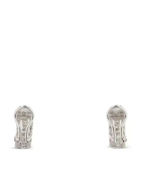 Buccellati 1980's Diamond White Gold Earrings